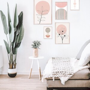 Line Art Gallery Wall Set Minimalist Print Set Mid Century Modern Art ...