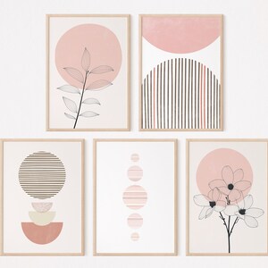 Line Art Gallery Wall Set Minimalist Print Set Mid Century Modern Art ...