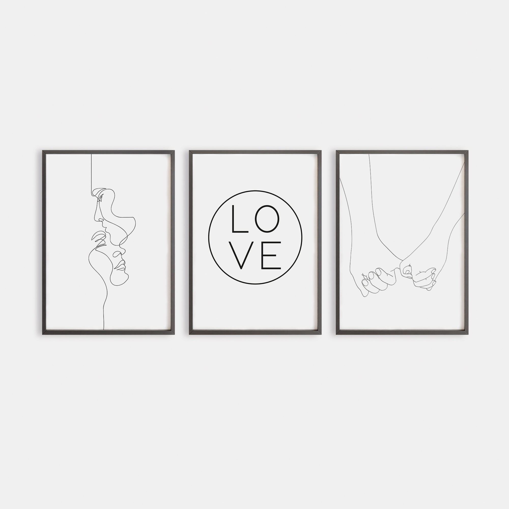 Minimalist Line Art Prints One Line Drawing Art Holding - Etsy