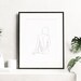 Female Back Line Art Print Woman Line Drawing Minimalist - Etsy
