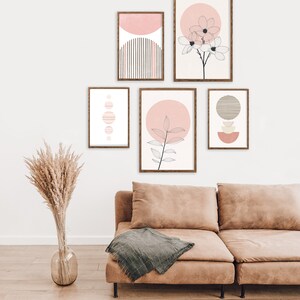 Line Art Gallery Wall Set Minimalist Print Set Mid Century Modern Art ...