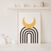 Mid Century Modern Art Print Moon Phase Print Printable Wall Art Boho ...