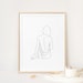Female Back Line Art Print Woman Line Drawing Minimalist - Etsy
