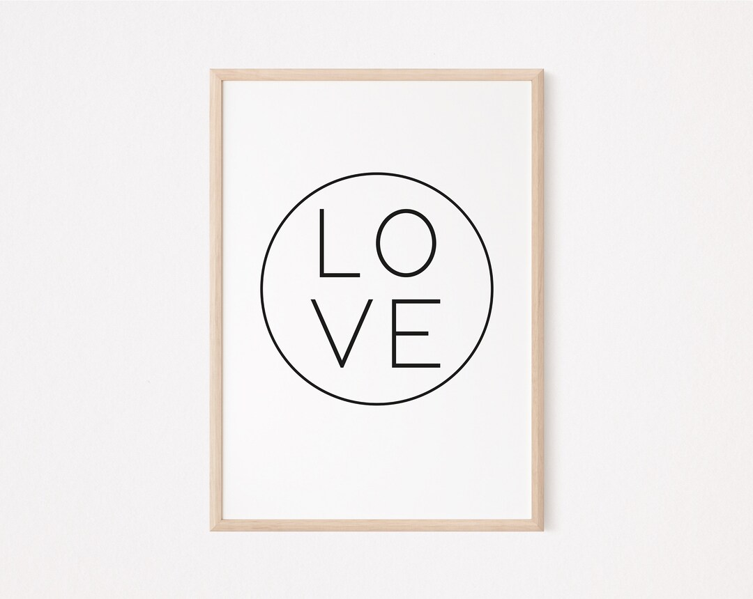 Love Print Love Sign Gift Card Printable Wall Art Inspirational Quotes ...