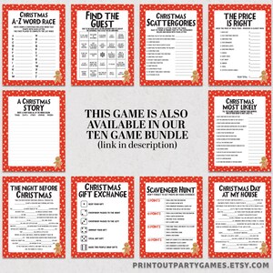 Christmas Madlibs Game, Christmas Story Game for Adults, Fill in the ...