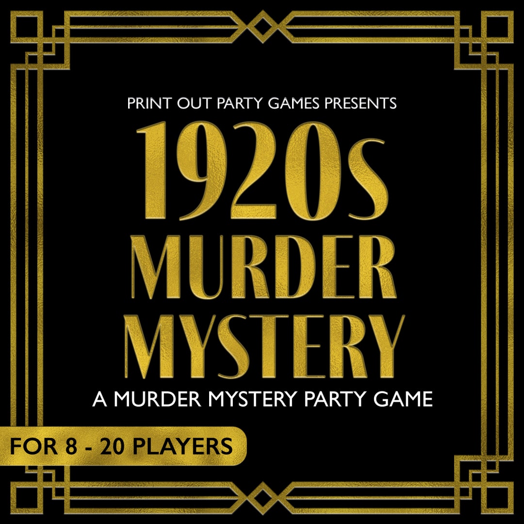 1920s Murder Mystery Party Game, Speakeasy Murder Mystery Party Kit ... 1920s Murder Mystery Party Game, Speakeasy Murder Mystery Party Kit ...