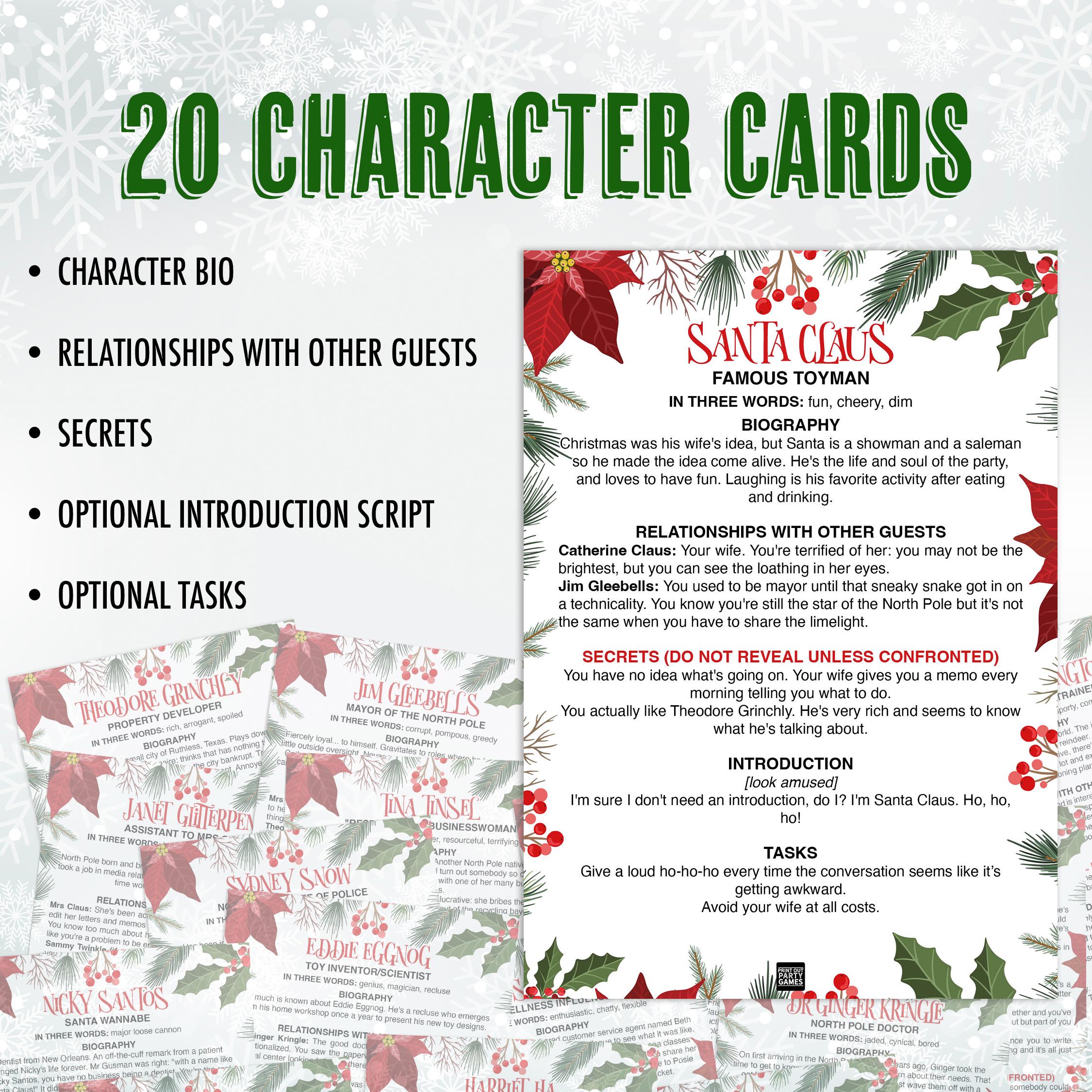 Christmas Murder Mystery Game: for 8 to 20 Players (printable) - Etsy
