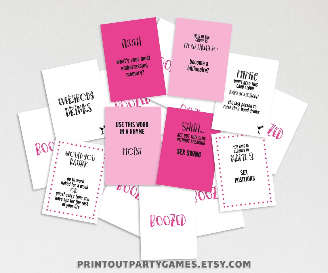 BOOZED Drinking Game Funny Printable Girls Night Card Game - Etsy