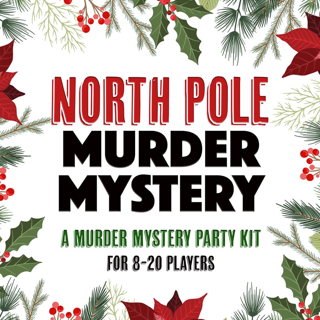 Printable Christmas Murder Mystery Game Holiday Murder Mystery Kit All ...