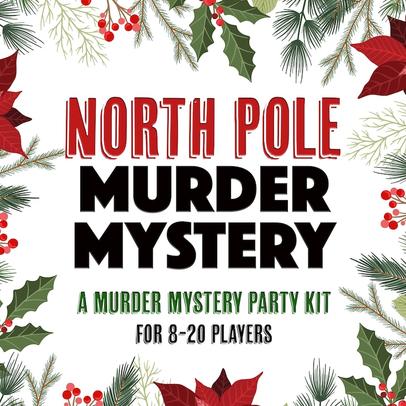 Christmas Murder Mystery Game: for 8 to 20 Players (printable) - Etsy