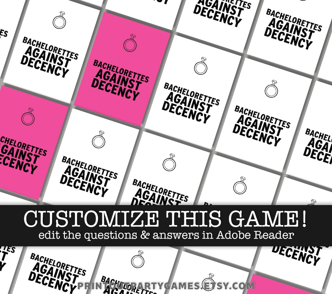 BACHELORETTES AGAINST DECENCY - Editable Version | Customizable ...