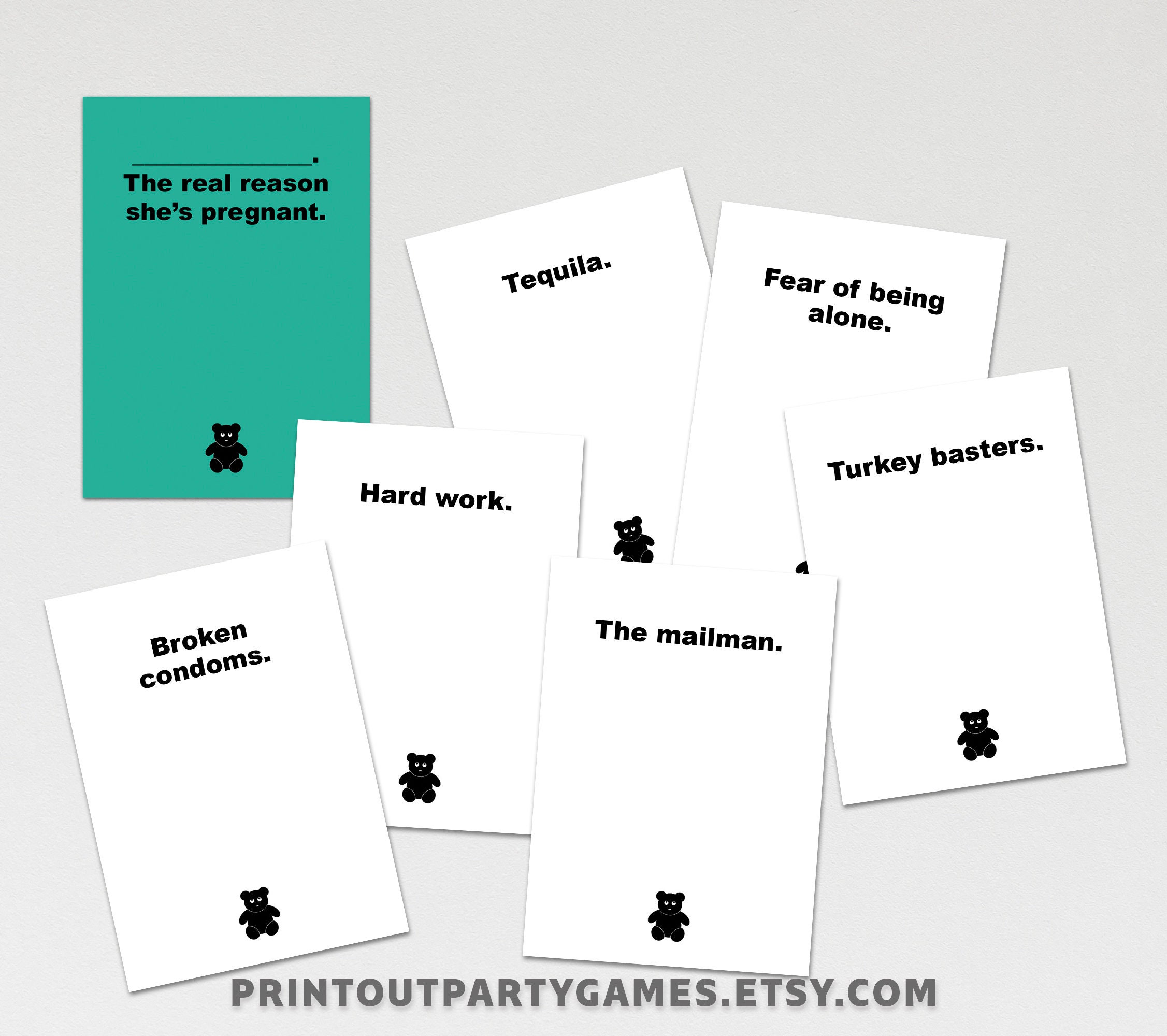 Editable Version of Humans Against Baby Showers - Etsy