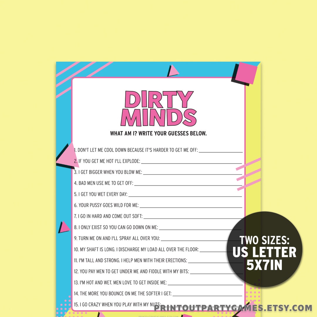 DIRTY MINDS Bachelorette Riddles Game What Am I Game for Hen - Etsy UK