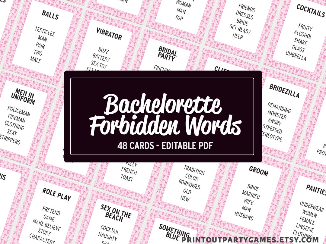Bachelorette Party Game Don't Say... Forbidden Words Game - Etsy