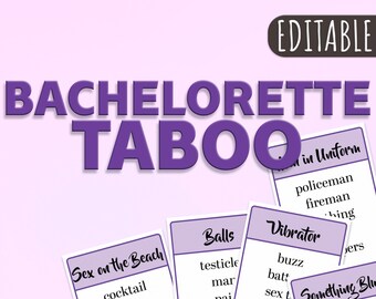 Editable Taboo Cards - Etsy