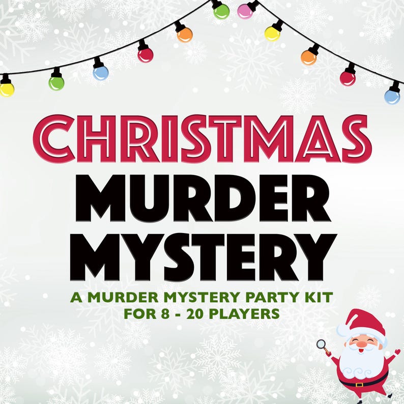Christmas Murder Mystery Party Game Kit, 8-20 Player (digital Download ...