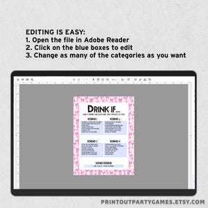 Drink If Bachelorette Drinking Game, Editable Hen Party Drinking Game ...