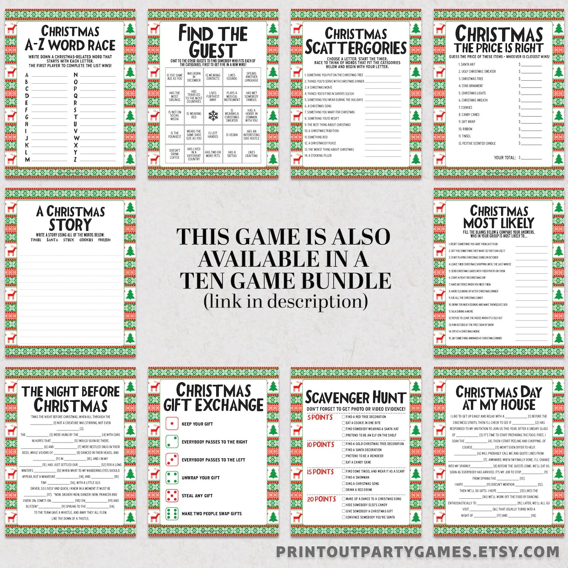 Christmas the Price is Right Game, Guess the Price Game for Holiday ...