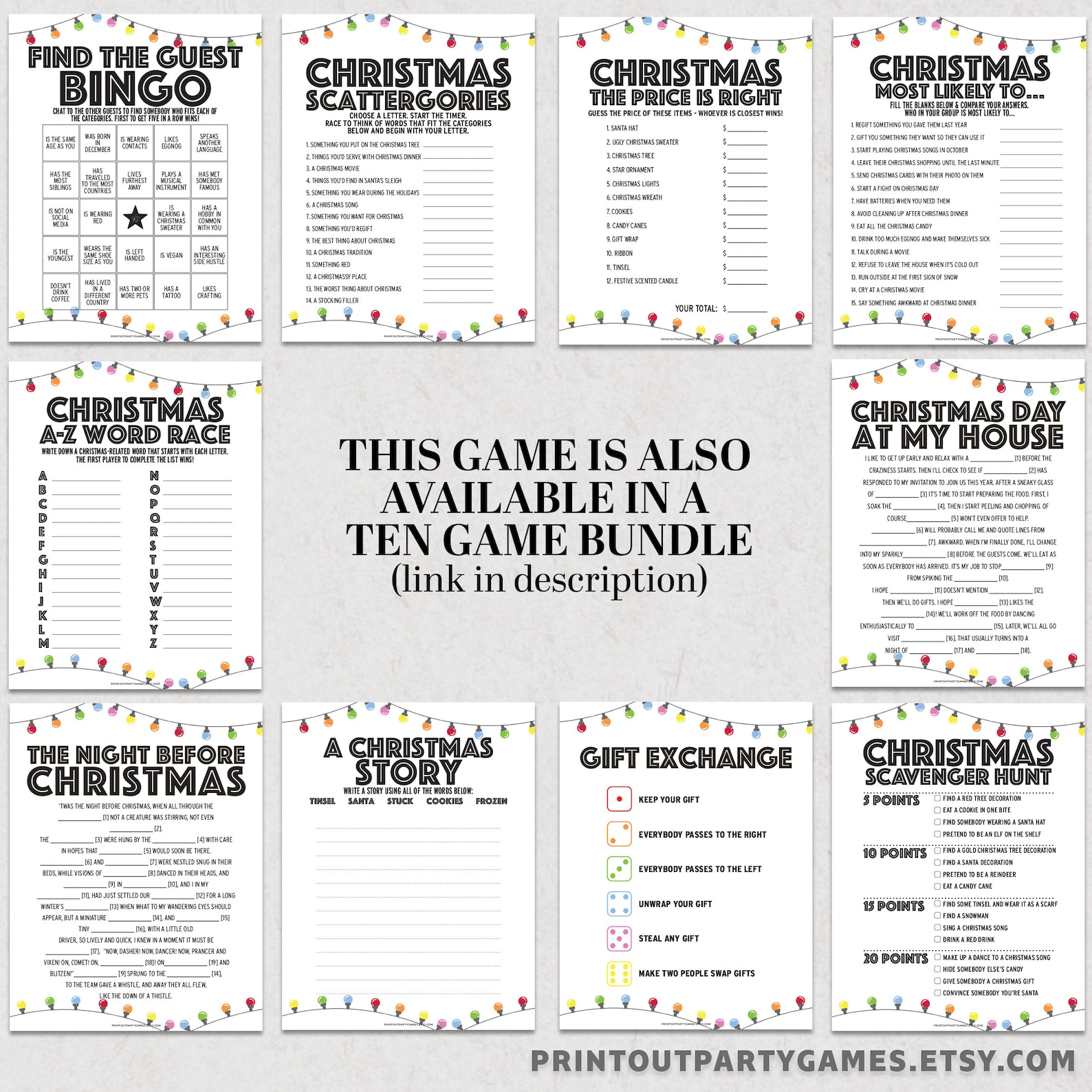 Christmas the Price is Right Game, Guess the Price Game for Holiday ...