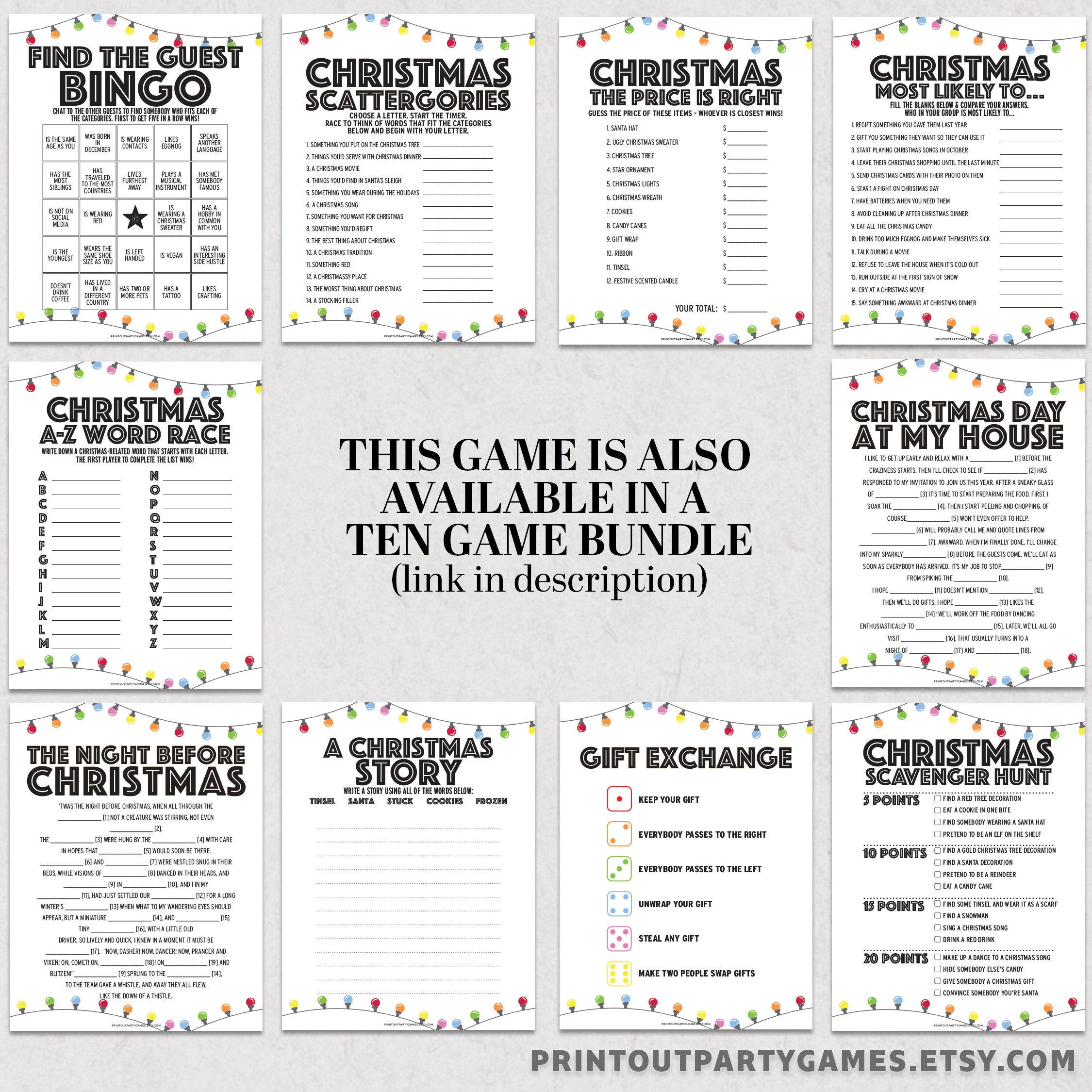 Christmas the Price is Right Game, Guess the Price Game for Holiday ...