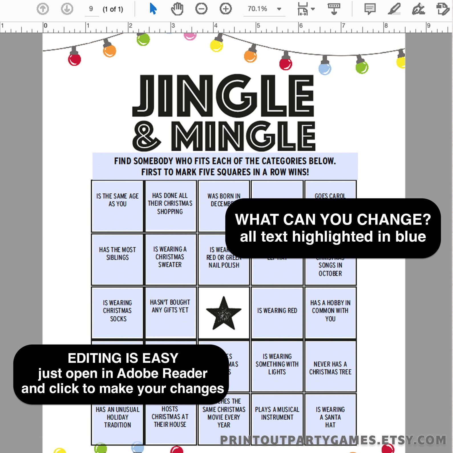 Christmas Jingle & Mingle Ice Breaker Game Find the Guest - Etsy UK