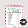 100 Card Christmas Bingo Template, Editable Bingo Game, Family Office ...