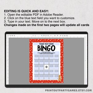 Printable Bingo Cards, 100 Card Bingo Template, Editable Christmas ...
