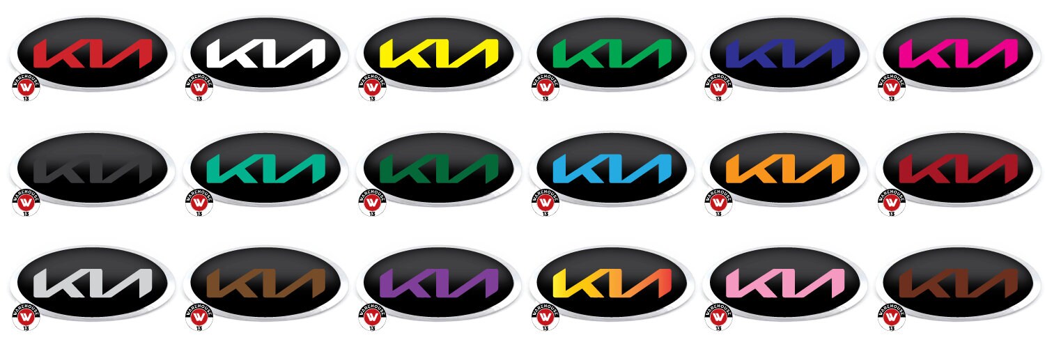 KIA Emblem Overlay New Logo Front Back and Steering Wheel - Etsy Singapore