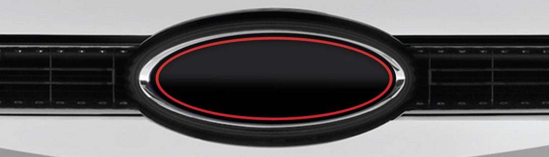 Ford Logo Overlay Emblem Decals. Black and Red. Rear Tail Gate Decal ...