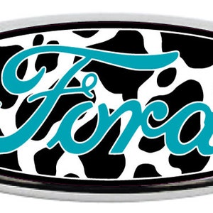 Fits for ALL Ford Models Cow Prints Overlay Logo Emblem Vinyl Decals ...