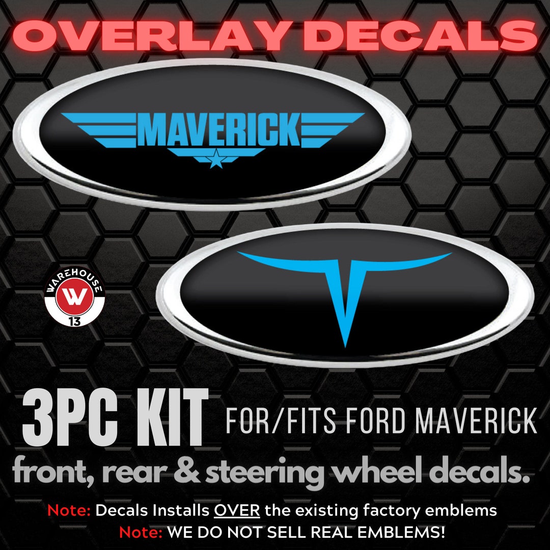 NEU Passend für Ford Maverick Truck Overlay Logo Emblem Aufkleber 3PC ...