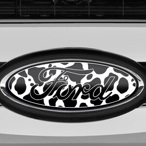 Fits for ALL Ford Models Cow Prints Overlay Logo Emblem Vinyl Decals ...