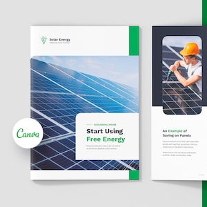 Solar Energy Company Profile, Canva Template, Indesign and Affinity ...