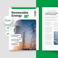 Solar Energy Magazine Template, Canva and Indesign Template, 24 ...