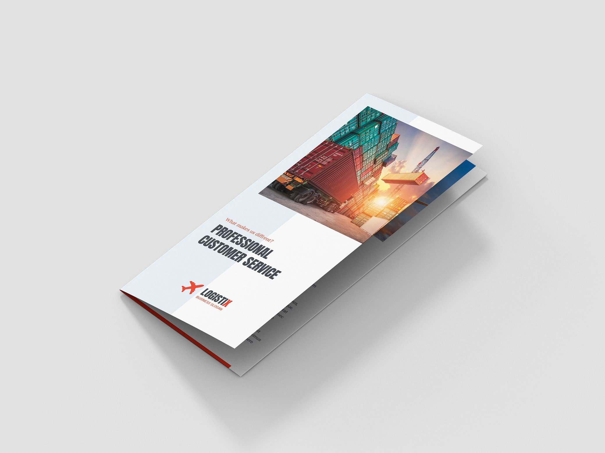 Transport Logistic Brochure Trifold Canva Template, Cargo, Yard ...
