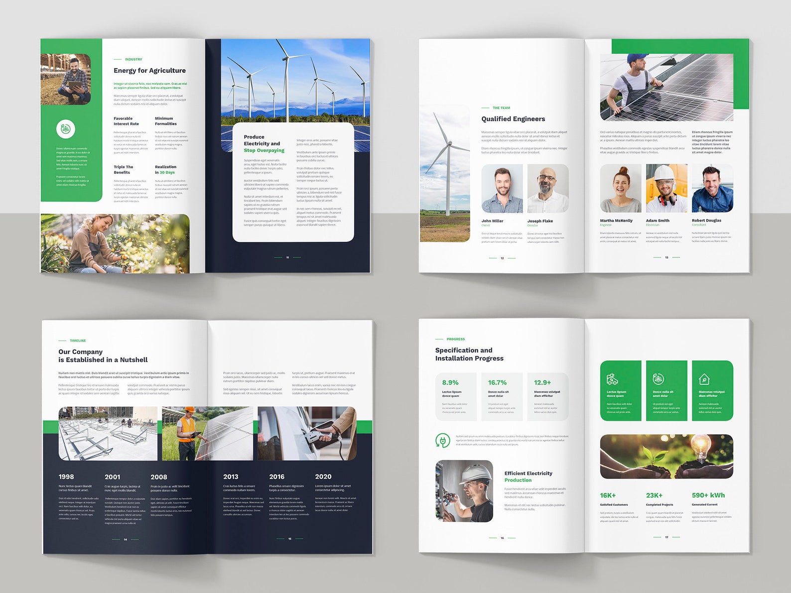 Solar Energy Company Profile, Canva Template, Indesign and Affinity ...