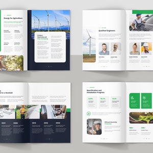 Solar Energy Company Profile, Canva Template, Indesign and Affinity ...