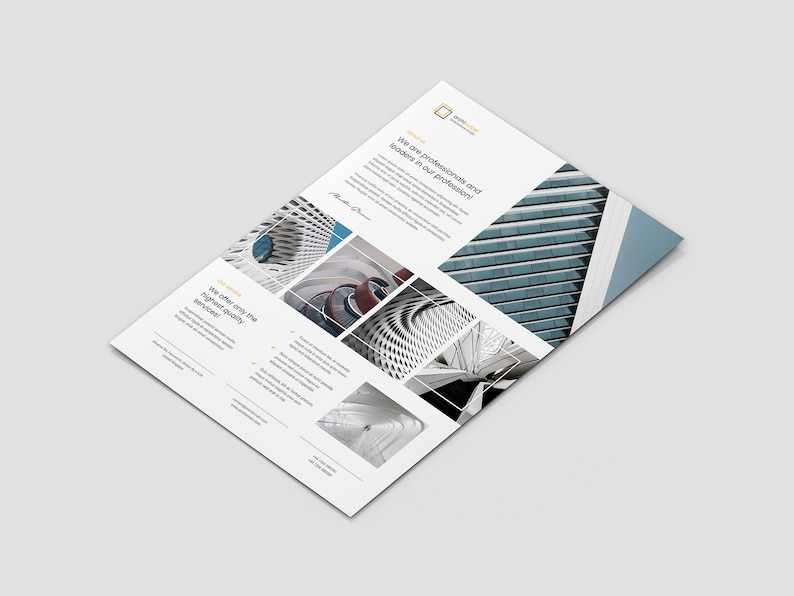 Flyer Canva Template for Architect and Builder, Construction Site ...