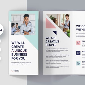 Creative Agency Studio Brochure Tri-fold Canva Template - Etsy