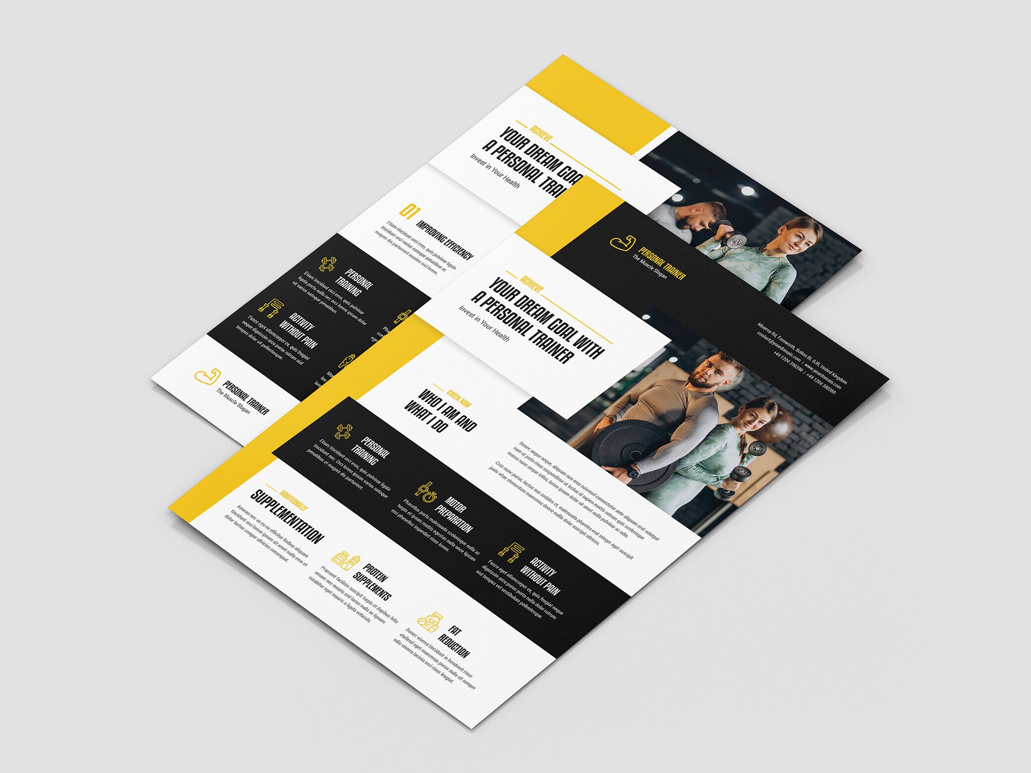 7 in 1 Personal Trainer Brochures Bundle, Canva Templates, Fitness ...