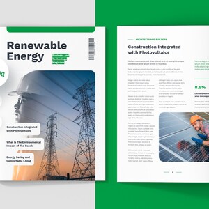 Solar Energy Magazine Template, Canva and Indesign Template, 24 ...
