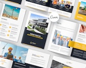 Company Profile Canva Template Builder Industry Architecture - Etsy
