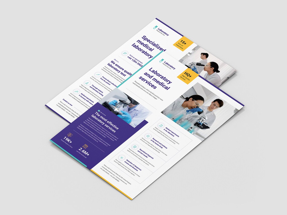 Laboratory Flyer Template, Medical Business Template, Doctor Flyer ...