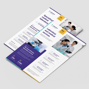Laboratory Flyer Template, Medical Business Design (canva, PDF) - Etsy