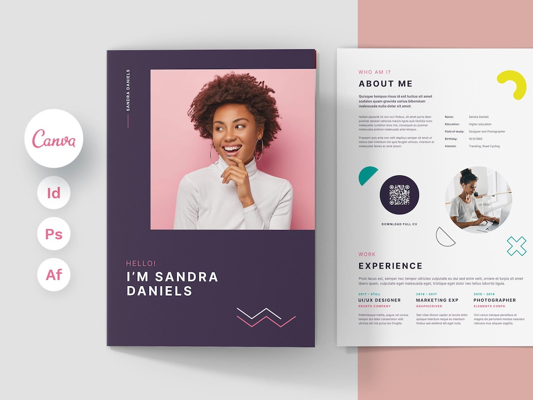 Modern Bi-fold Resume Brochure – Your Gateway to Creative Opportunities ...