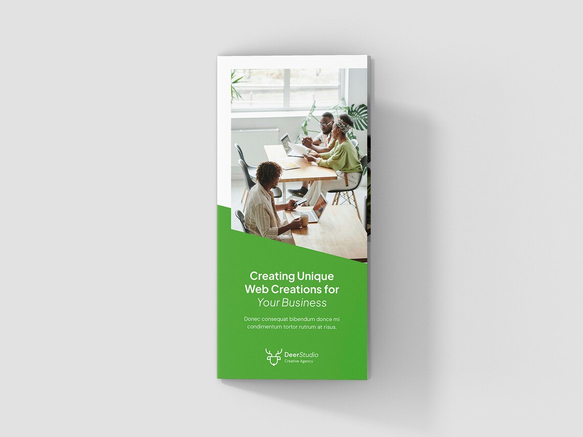 Web Studio Brochure Tri-fold Template, Creative Agency, Interactive ...