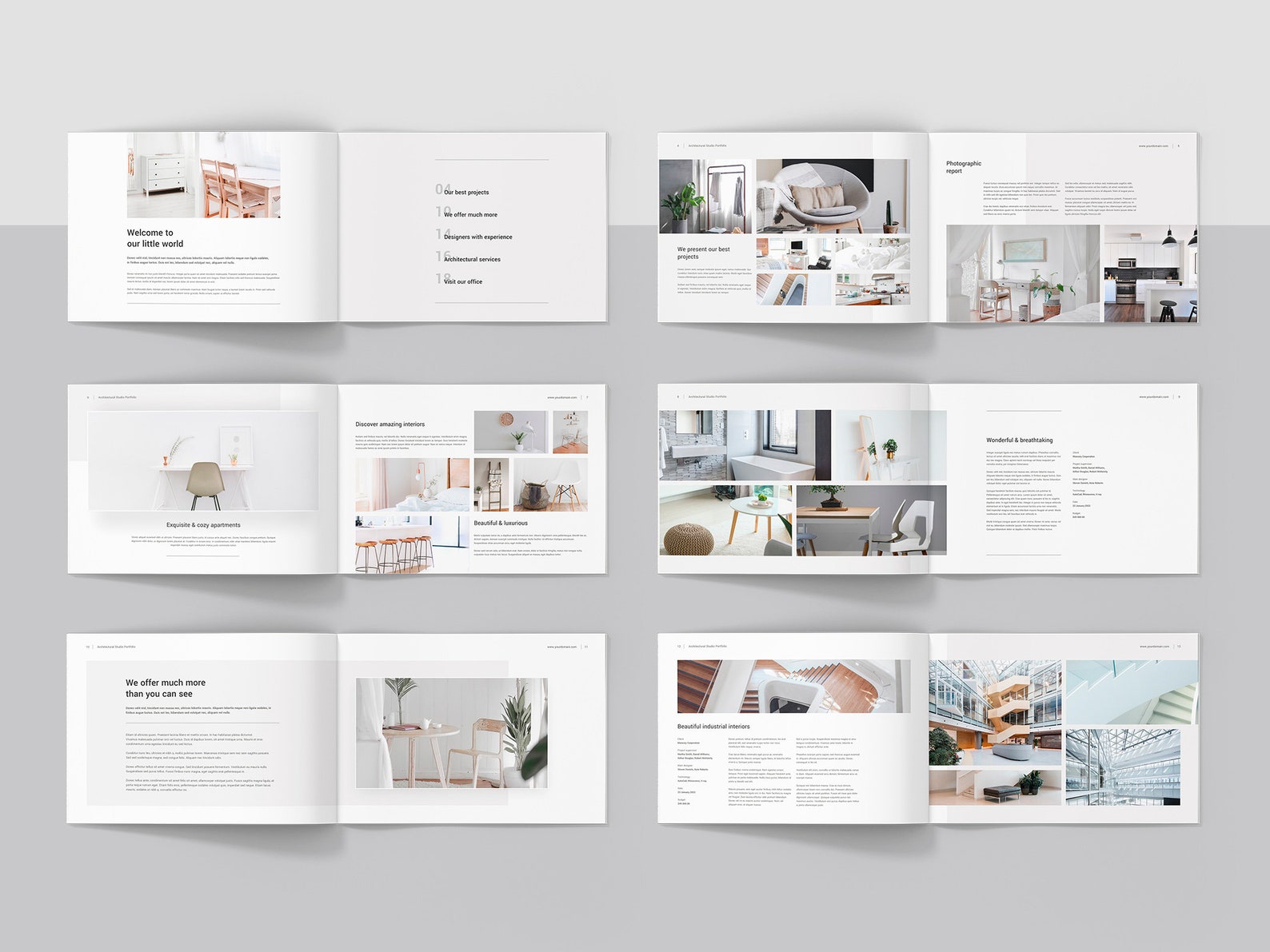 Portfolio Template, Minimalist Layout, Architecture, Interior Design ...