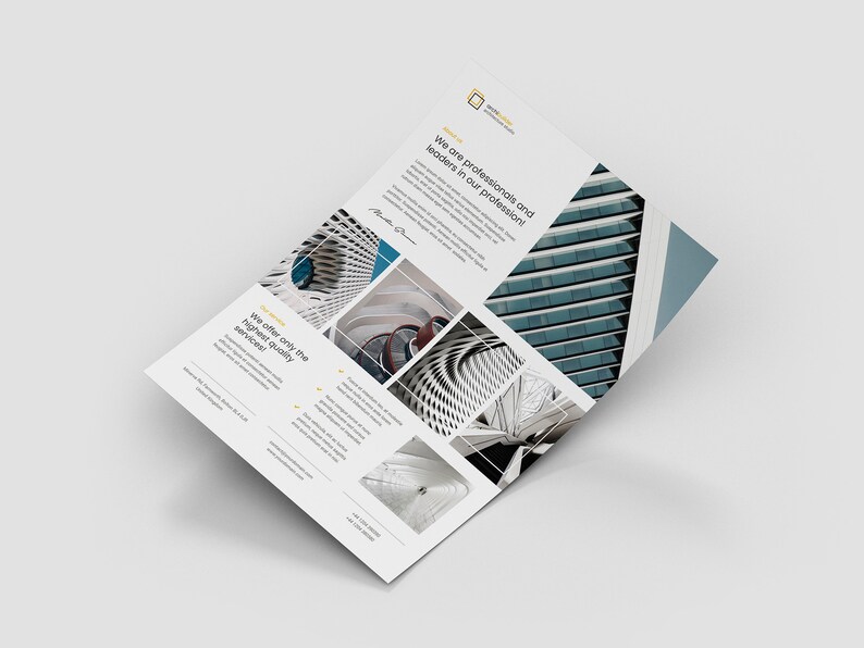 Flyer Canva Template for Architect and Builder, Construction Site ...