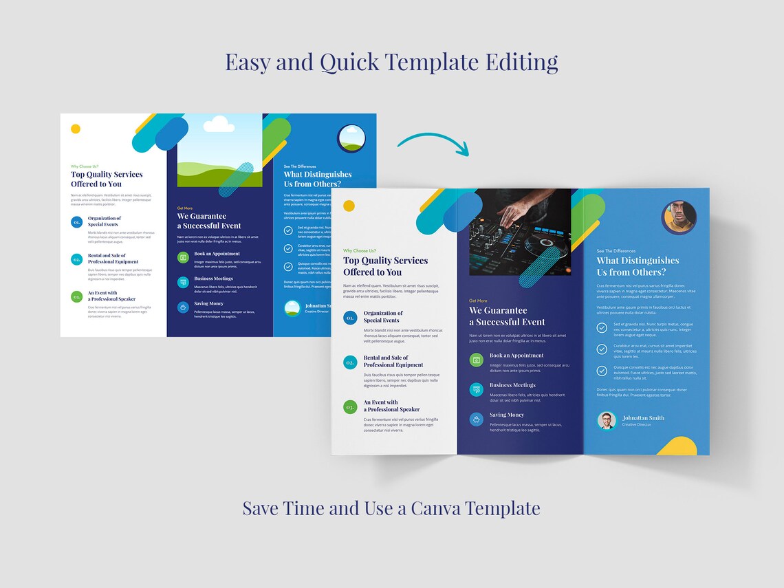 Event Business Brochure Trifold, Canva Template, Conference Agenda ...