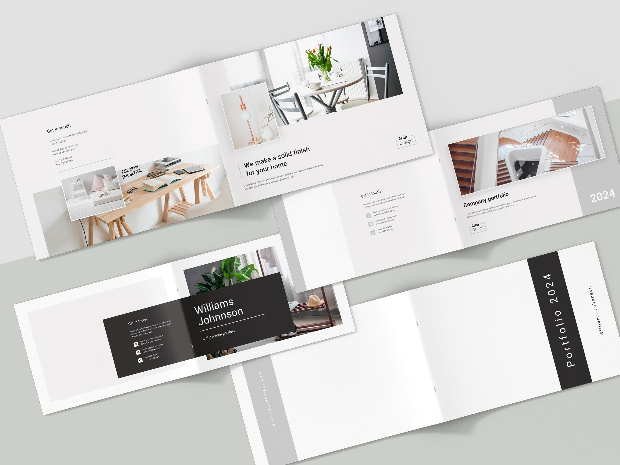 Portfolio Template, Minimalist Layout, Architecture, Interior Design ...